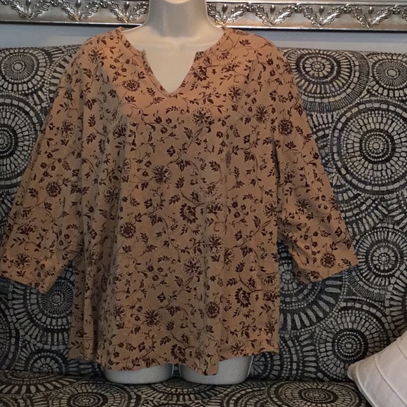 Faded Glory | Tops | Plus Size Tan Colored Top | Poshmark